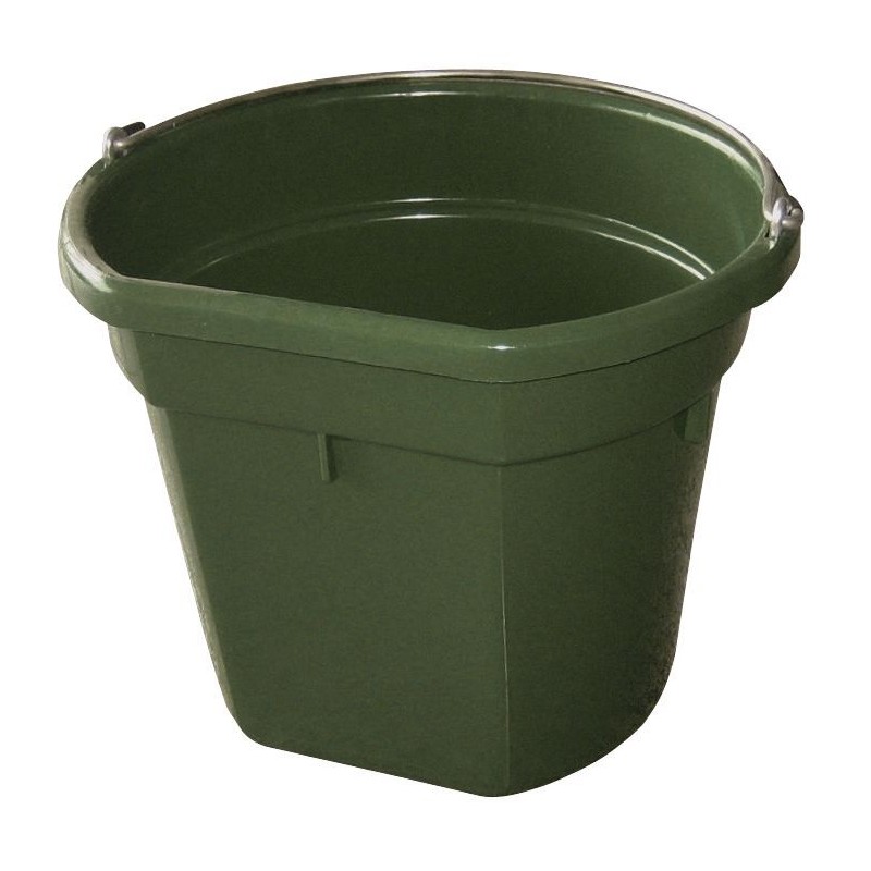 Galeata verde de furaj si apa FlatBack Kerbl - 20 l.