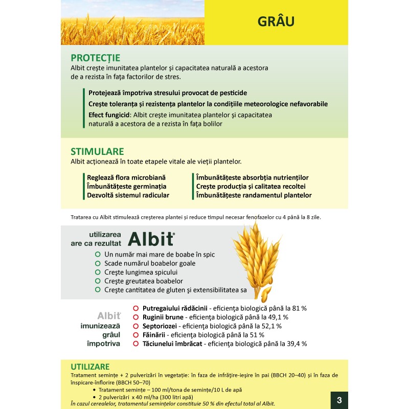 Biostimulator ALBIT, Ingrasamant Foliar, 10 ml
