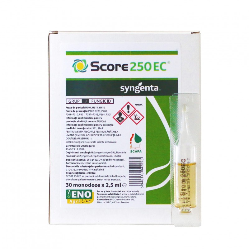 Fungicid SCORE 250 EC, Syngenta, 2,5 ml