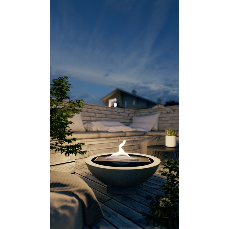 Semineu portabil TenderFlame IRIS CONCRETE CERAMIC