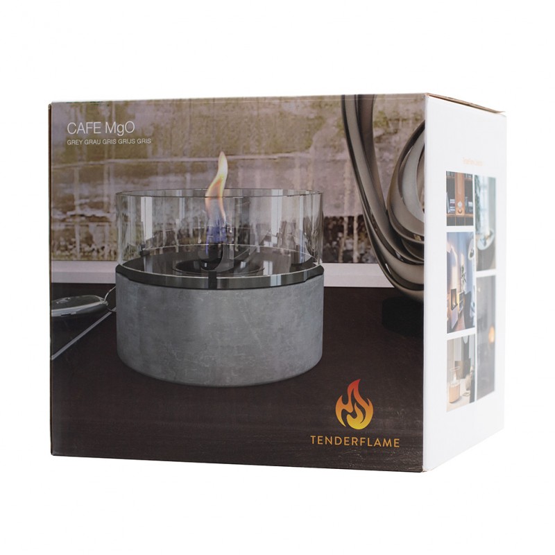 Lumanare ambientala TenderFlame CAFE 18 CONCRETE CERAMIC