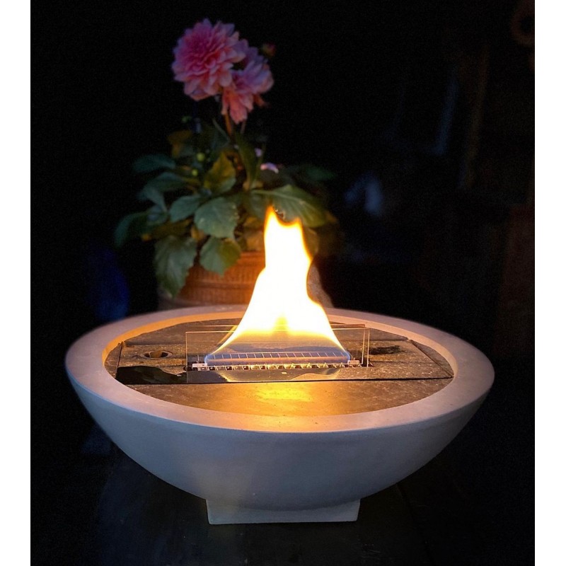 Semineu exterior TenderFlame IRIS CONCRETE CERAMIC, mobil, usor