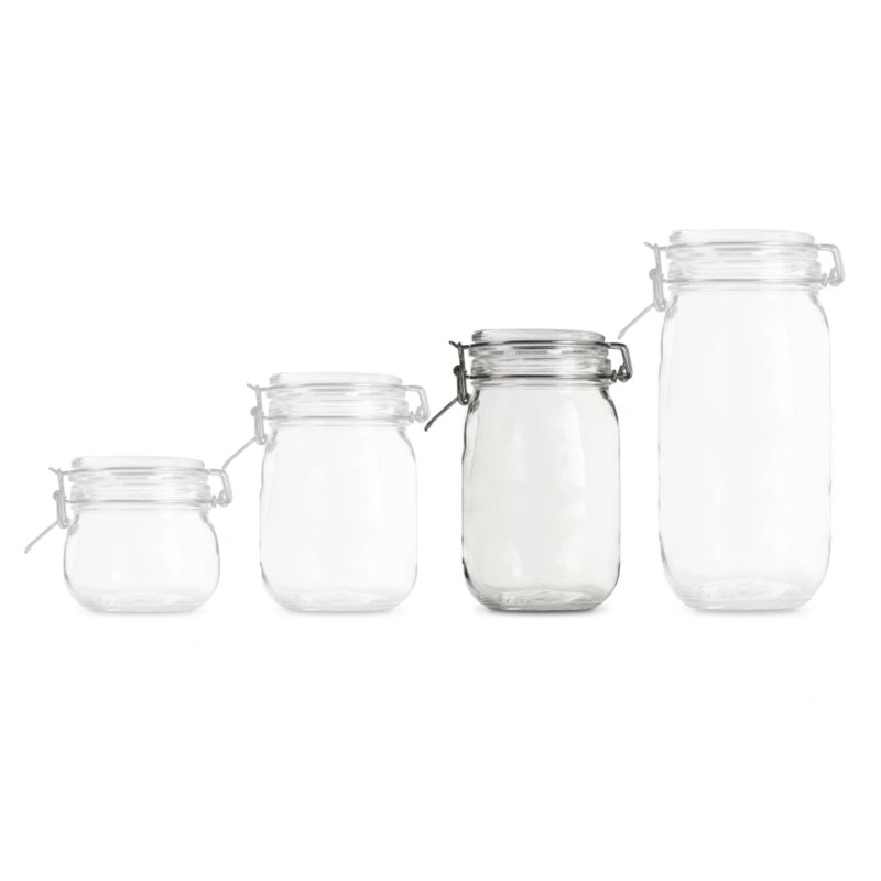 Set 3 borcane Kilner cu clip de 1.5l/51 oz, capace vid, pompa AIRTENDER